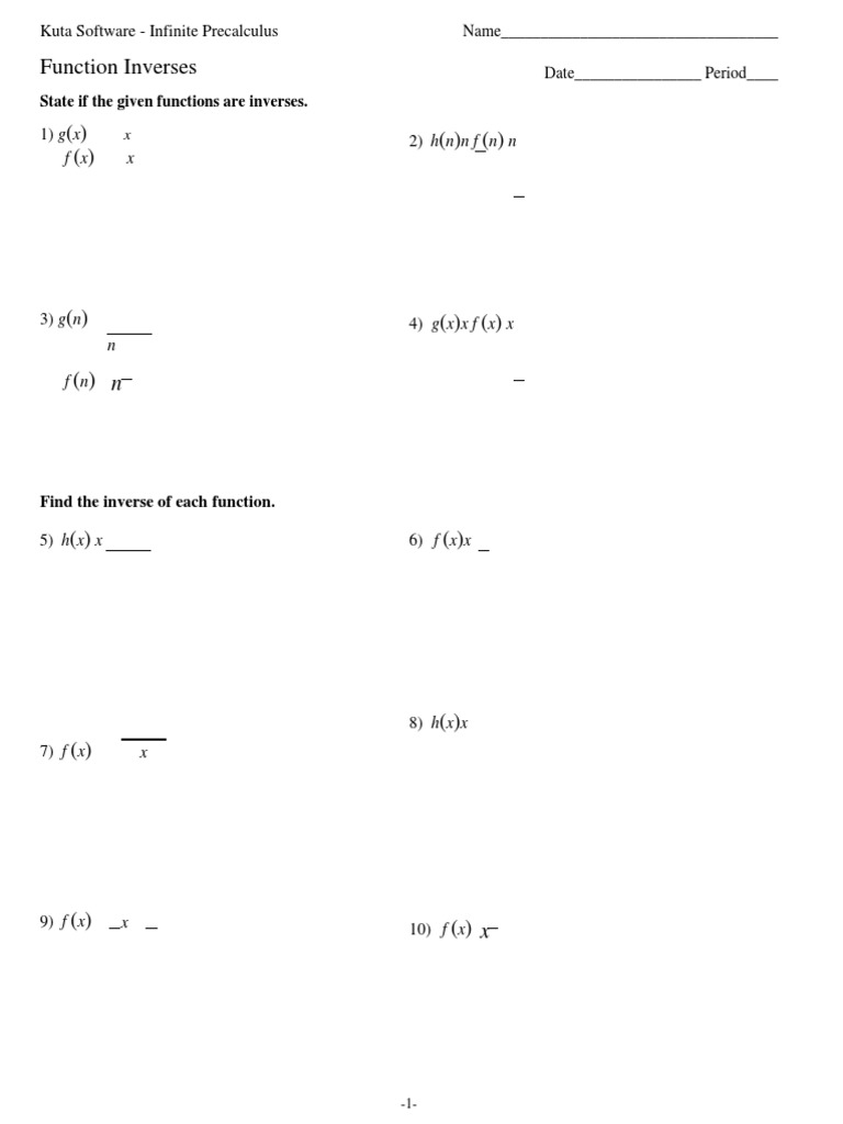 01 - Function Inverses | PDF | Function (Mathematics) | Mathematical ... 01 - Function Inverses | PDF | Function (Mathematics) | Mathematical ...