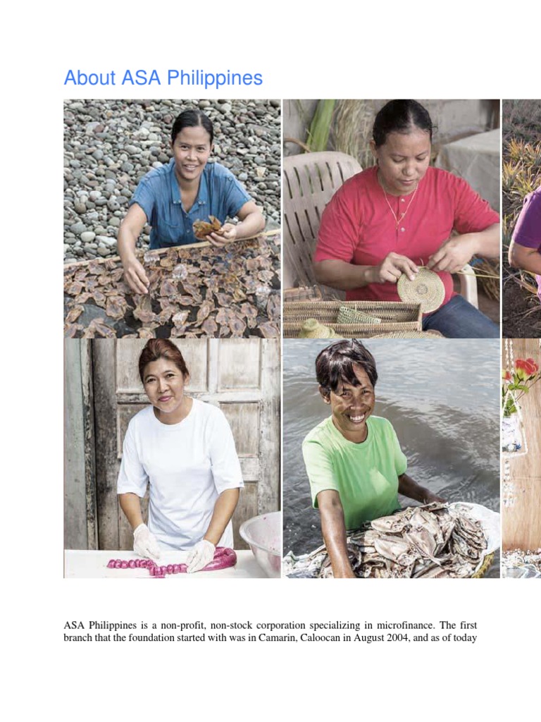 About ASA Philippines | PDF | Microfinance | Economies