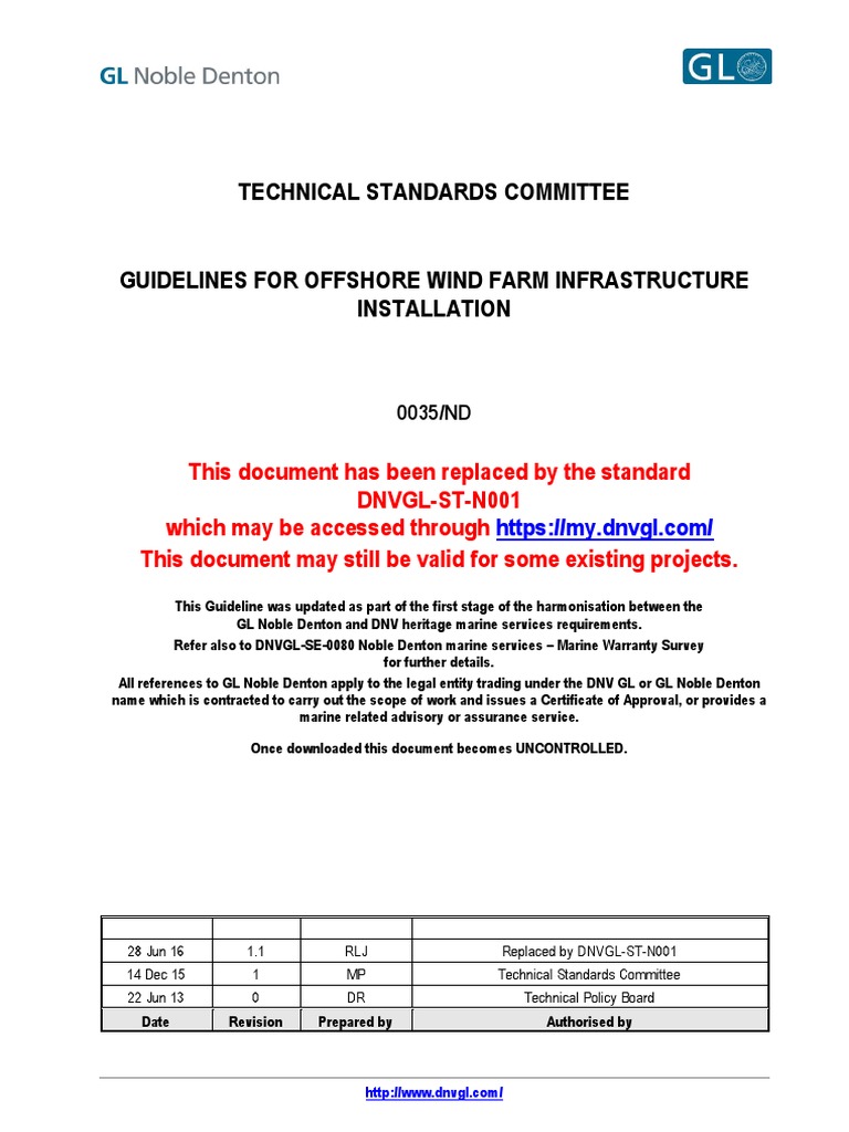 Guidelines For Offshore Wind Farm Infrastructure Installation | PDF ...