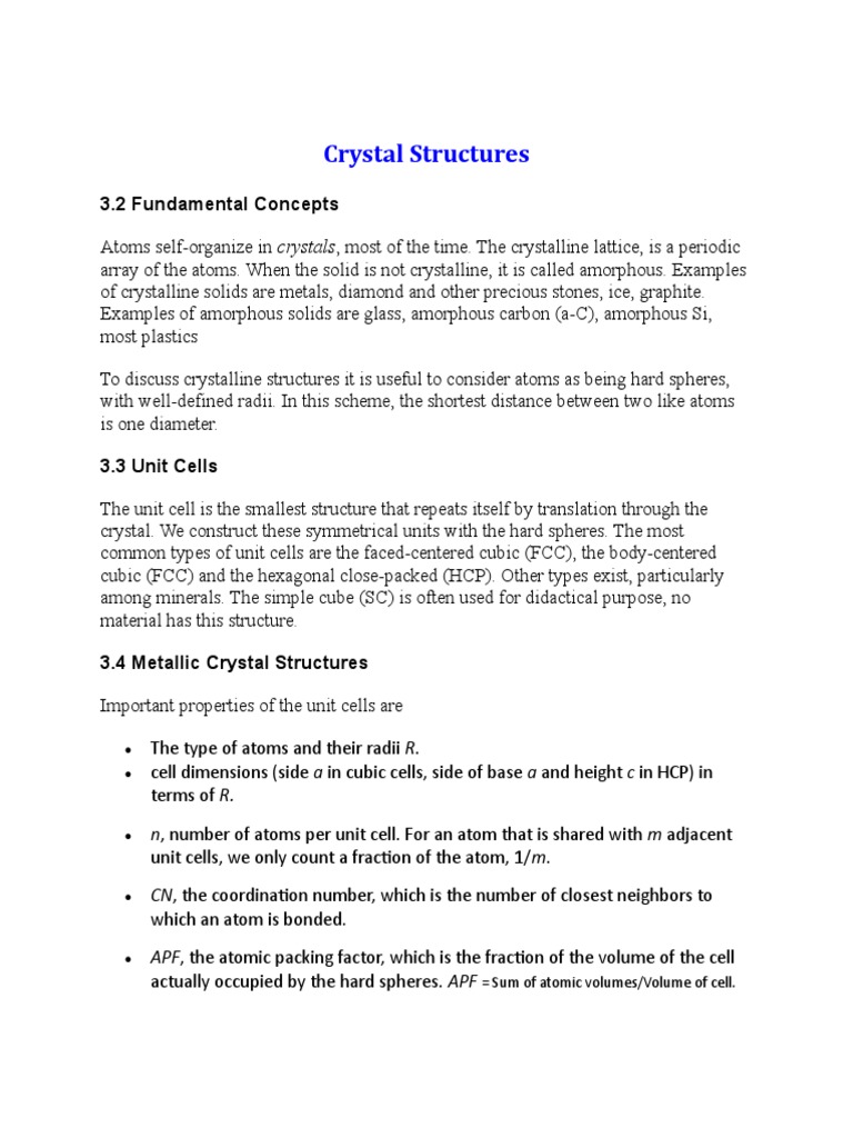 Crystal Structures Msm Pdf Deformation Engineering Fracture