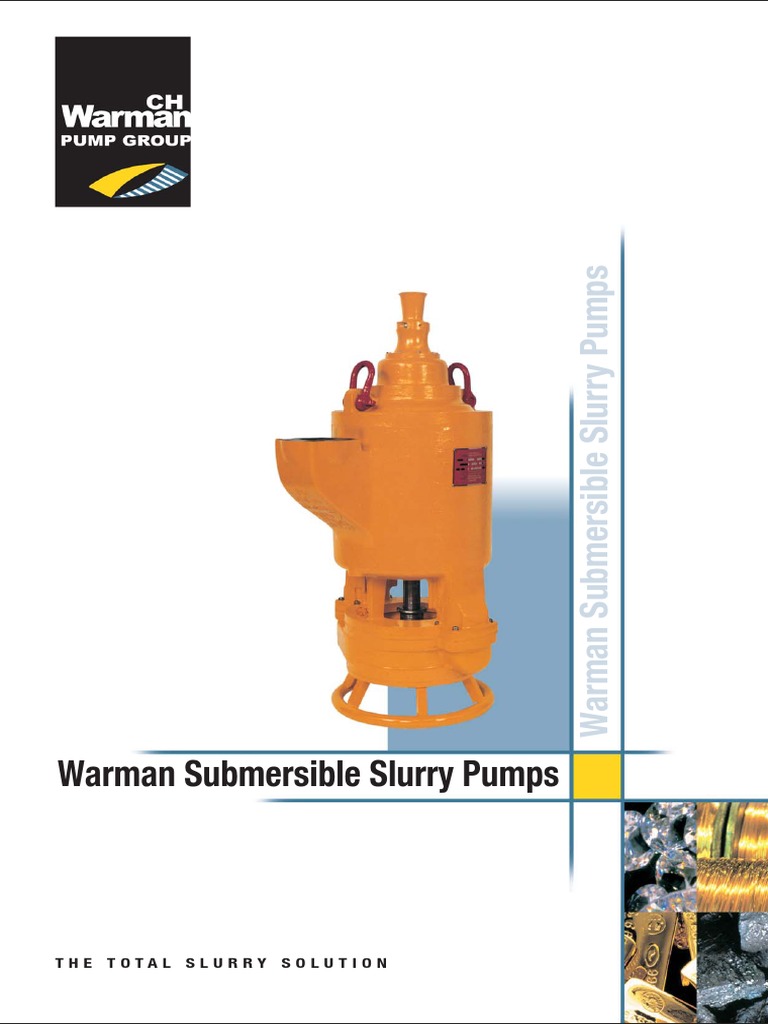 Warman Submersible Slurry Pumps Guide | PDF | Bearing (Mechanical) | Pump