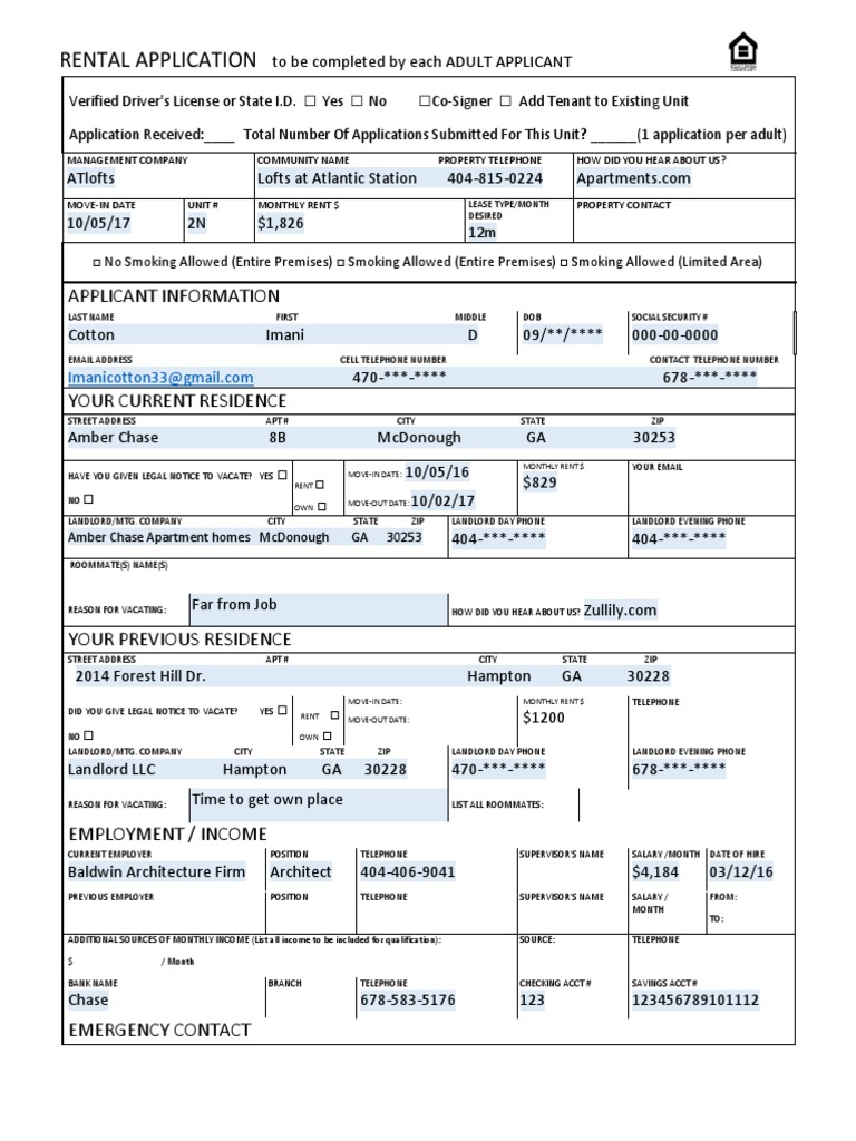 Rental Application | PDF | Landlord | Government