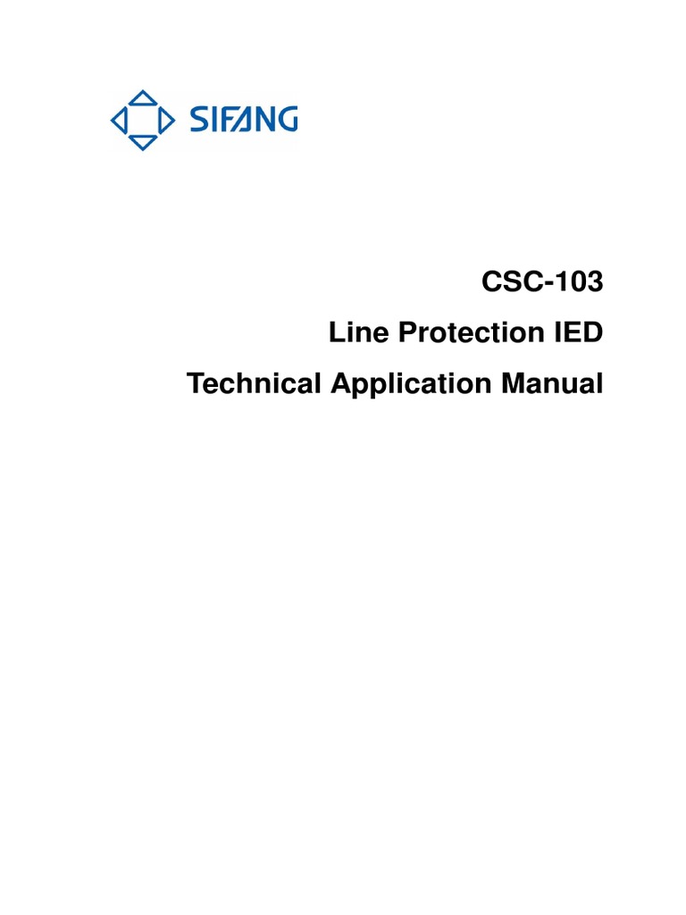 CSC-103 Line Protection IED Technical Application Manual (0SF.451.083E) - V1.02 PDF | PDF ...