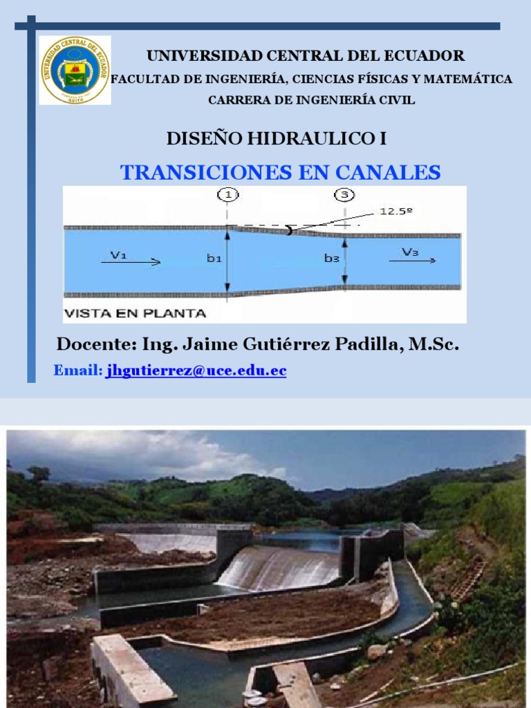 Transiciones en Canales Flujo Subcritico | Mecánica | Science