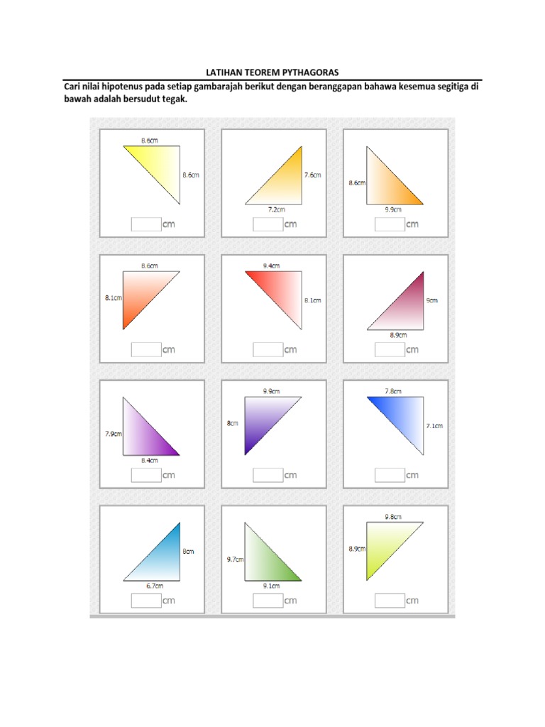 Latihan Teorem Pythagoras | PDF