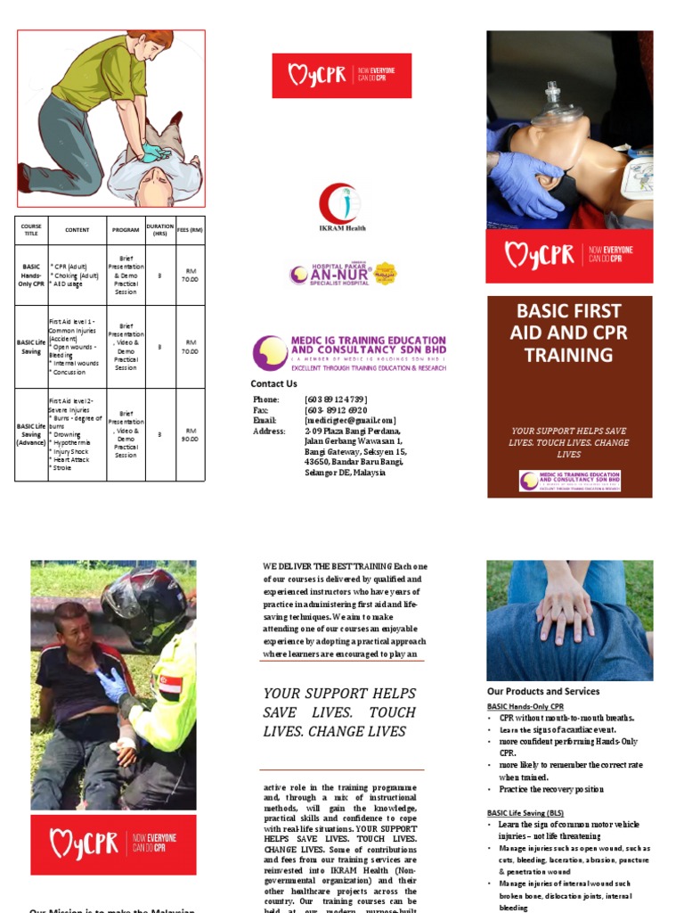 CPR Brochure | PDF | Cardiopulmonary Resuscitation | Emergency Medical ...