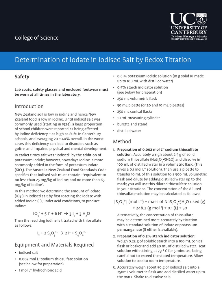 Salt Iodate | Iodine | Sodium Chloride