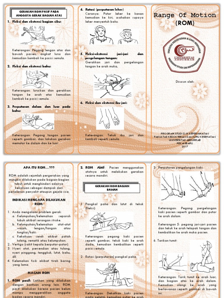 Brosur Range of Motion (Rom) | PDF