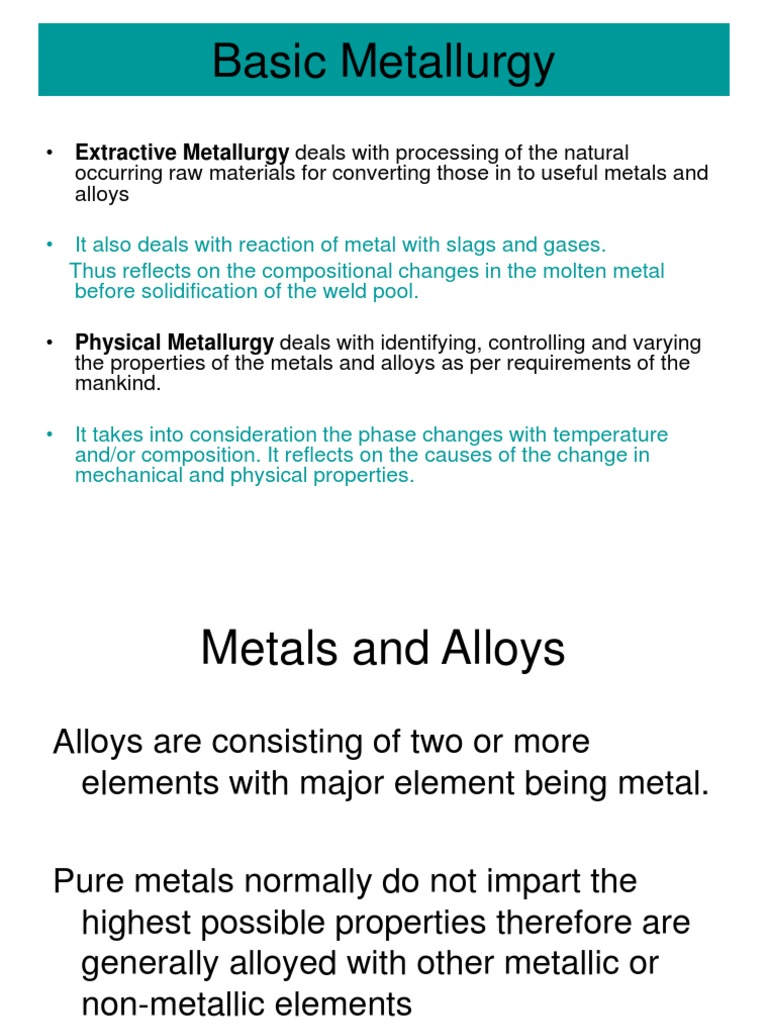 Basic Metallurgy | PDF | Heat Treating | Steel