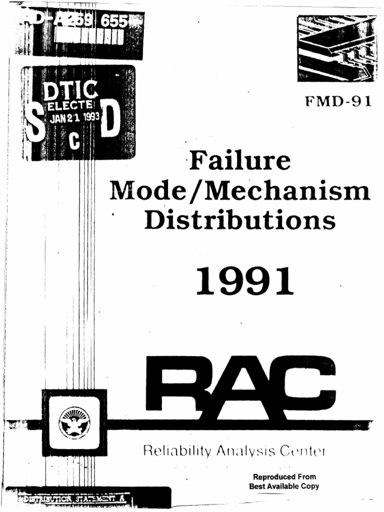 Failure Mode Mechanism Distributions | PDF | Reliability Engineering ...