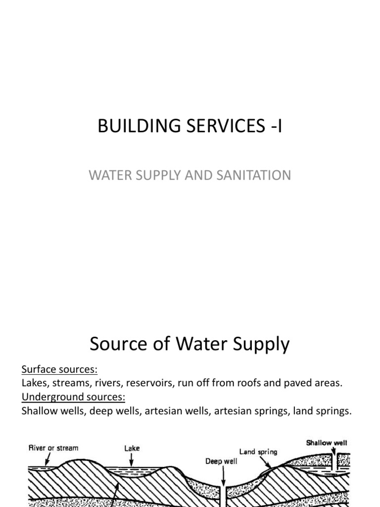 Building Services - I: Water Supply and Sanitation | PDF | Water ...