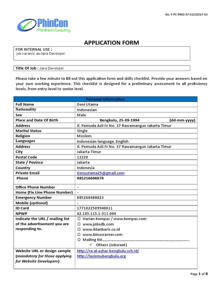 PMO-37 Application Form | PDF | Web Server | Internet & Web