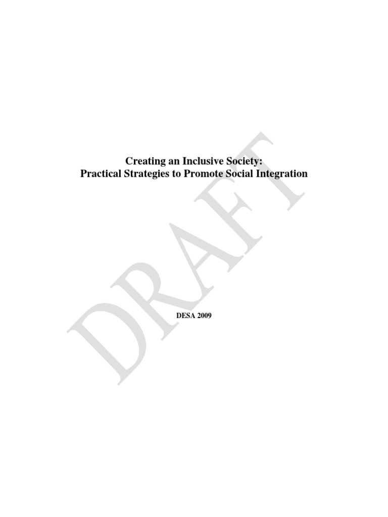 Creating An Inclusive Society and Practical Strategies To Promote ...