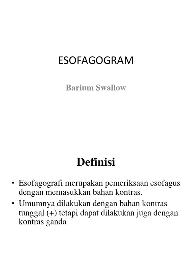 ESOFAGOGRAM | PDF
