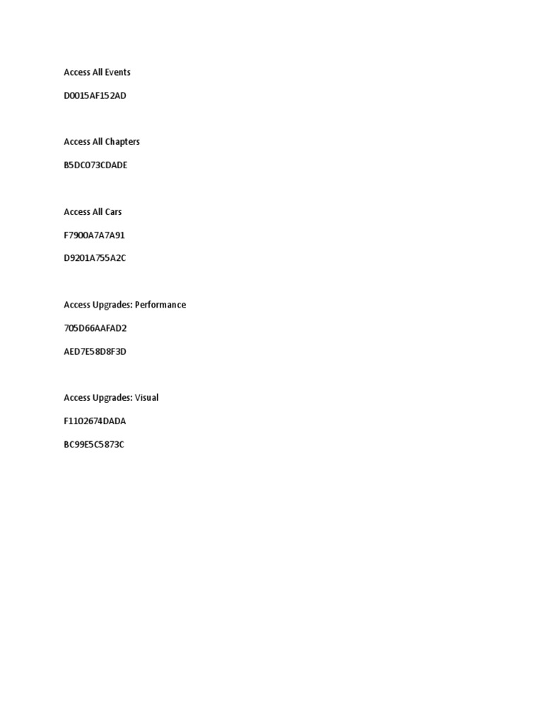 Need for Speed Cheat Codes Guide | PDF