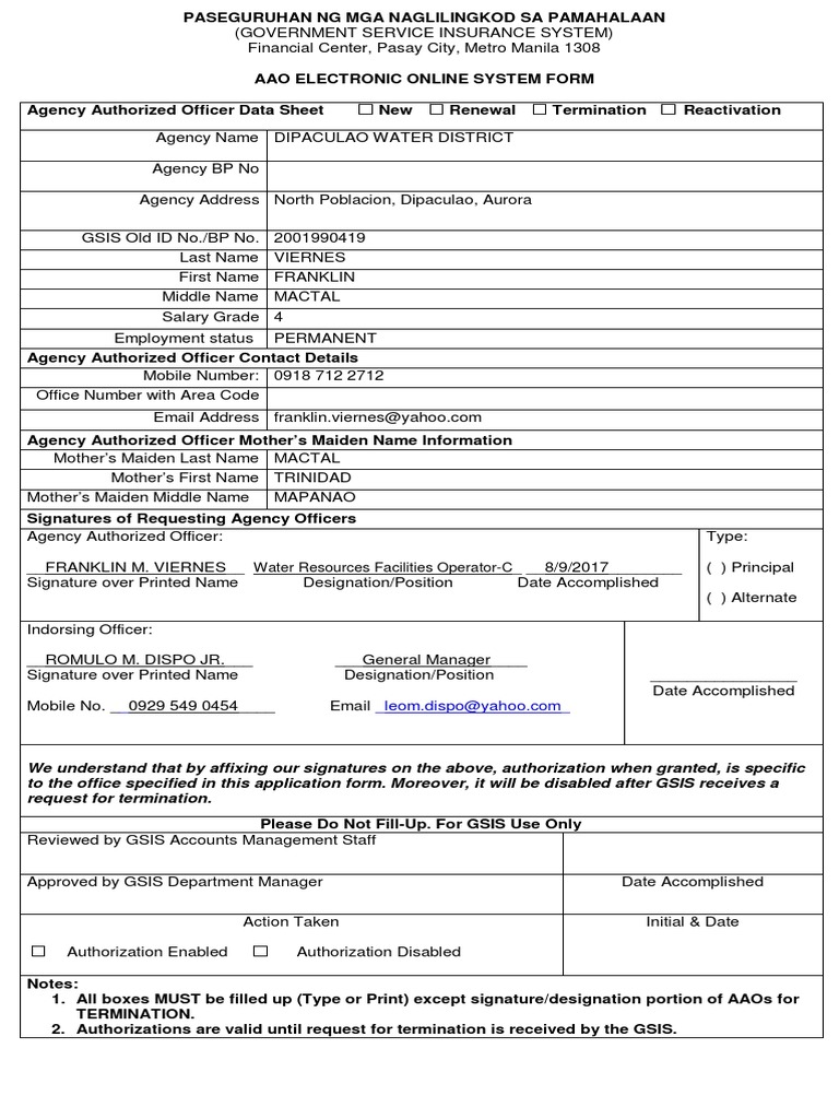 AAO Form 09 14 2009-Revised 0625-2015franklin | PDF | Computing ...