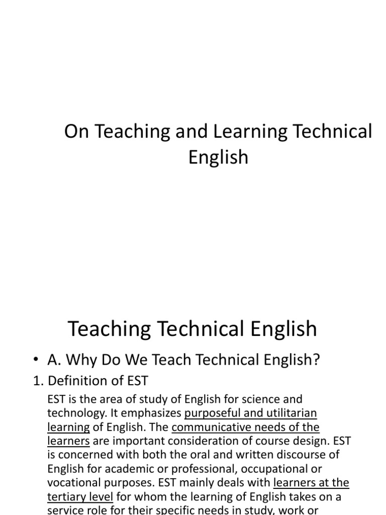 English For Science and Technology | PDF | English Language | Teachers