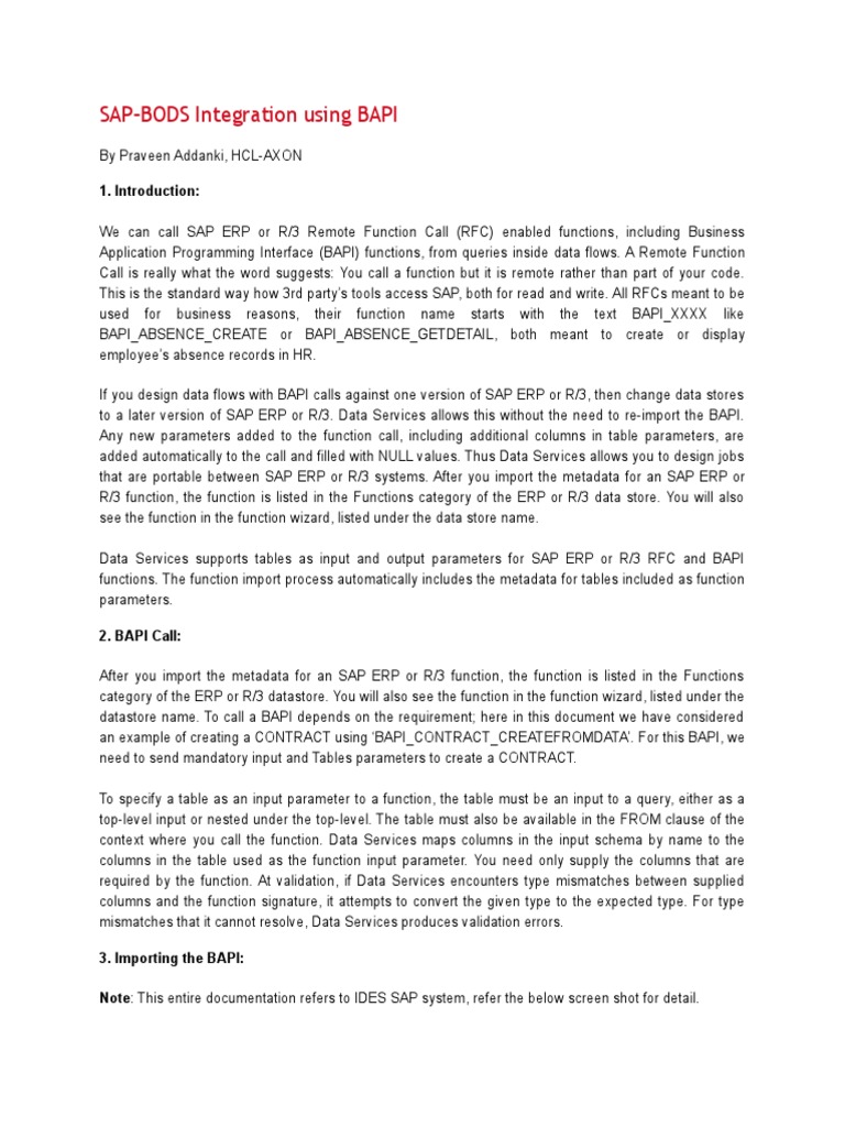 Sap Bods | PDF | Parameter (Computer Programming) | Function (Mathematics)