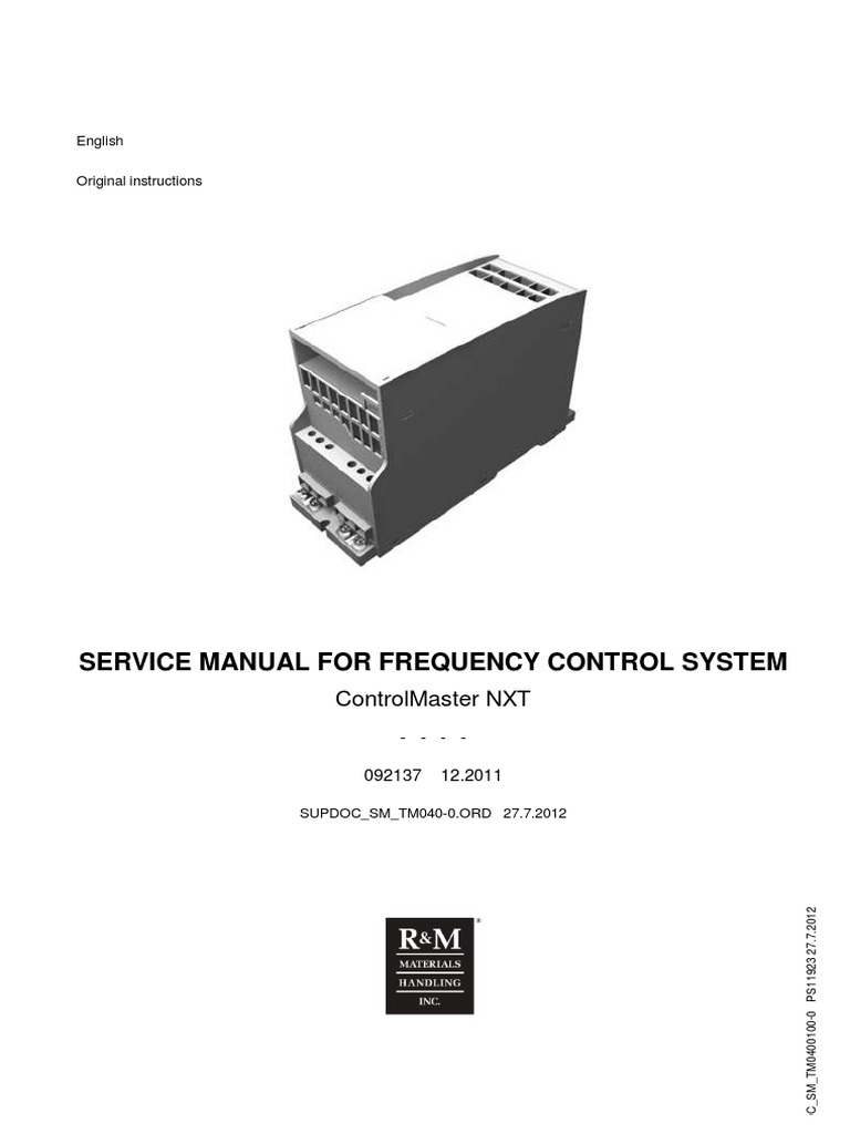 Driver Control Master NXT Service Manual 092137-8 | PDF ...
