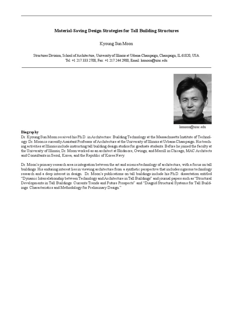 Material-Saving Design Strategies For Tall Building Structures | PDF ...