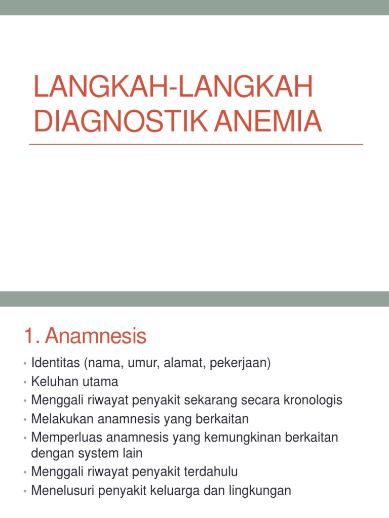 Langkah-Langkah Diagnostik Anemia | PDF