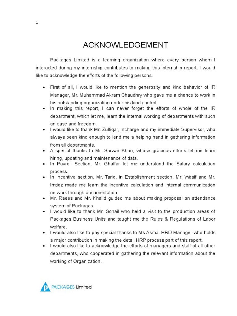 Packages Internship Report | PDF | Packaging And Labeling | Paper