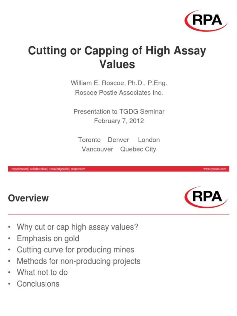 Lectura 11. Cutting or Capping of High Assay Values | Descargar gratis ...