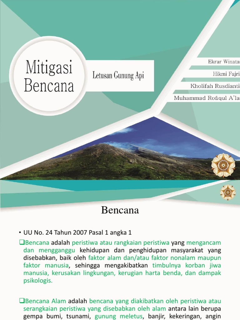 Mitigasi Bencana Gunung API | PDF