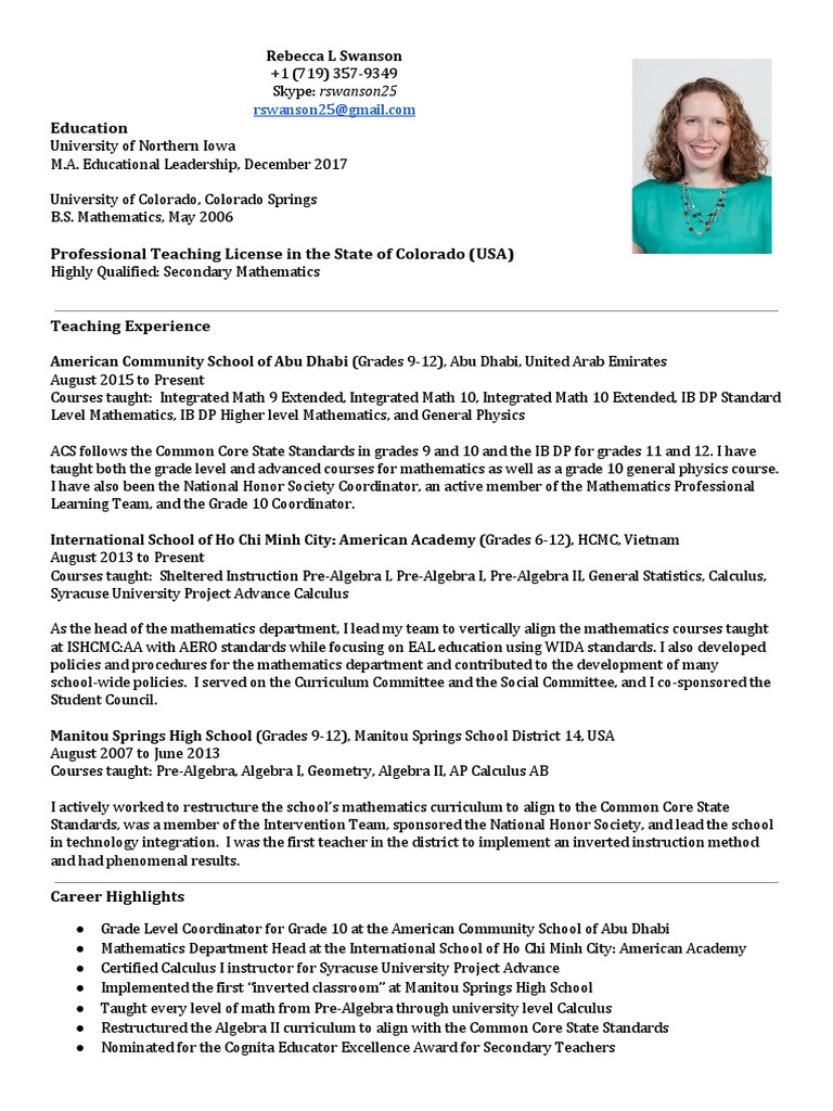 Rebecca Swanson Resume | PDF