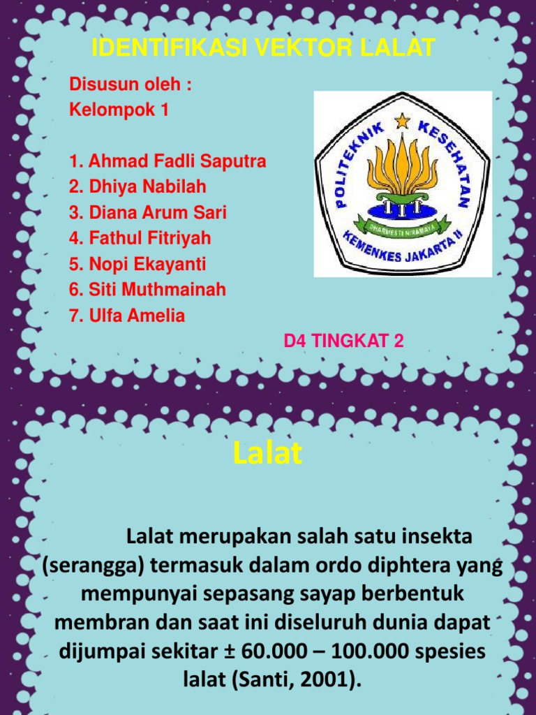 Identifikasi Vektor Lalat Penyakit | PDF