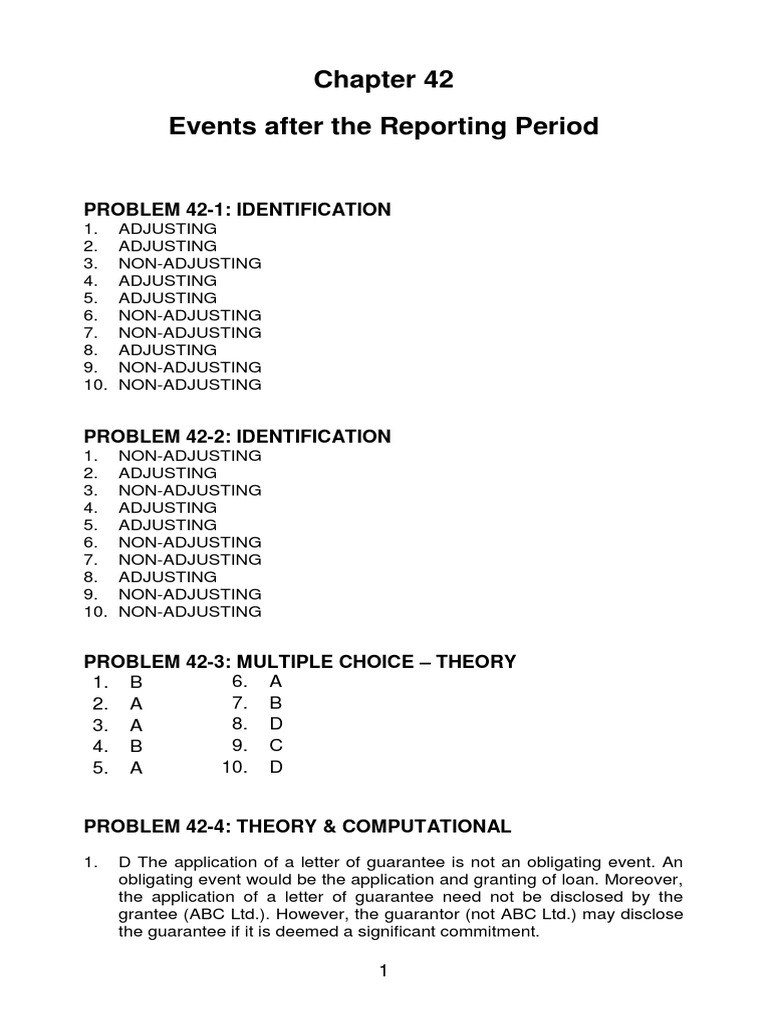 Non-Adjusting Events Overview | PDF | Balance Sheet | Financial Statement