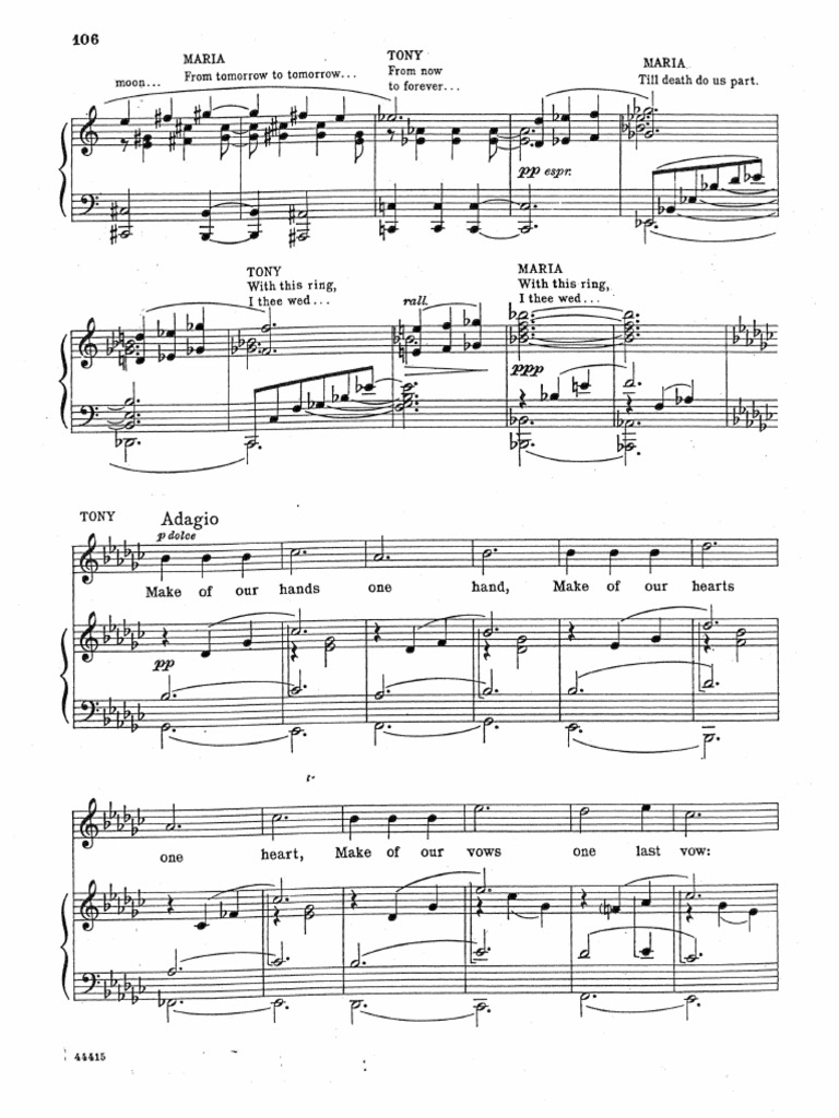 One Hand, One Heart PV Duet-1 | PDF