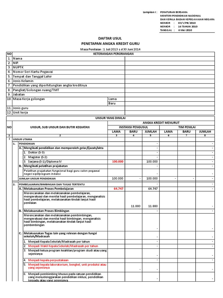 CONTOH Dupak Baru | PDF