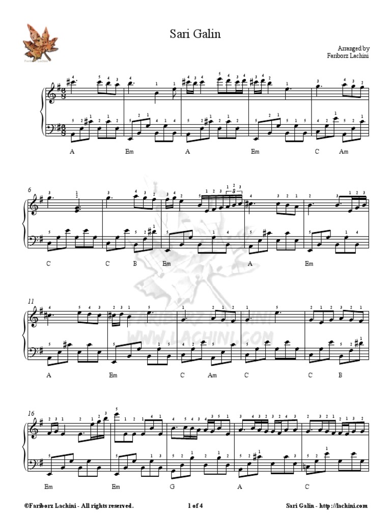 Sari Galin: A E A E C A | PDF