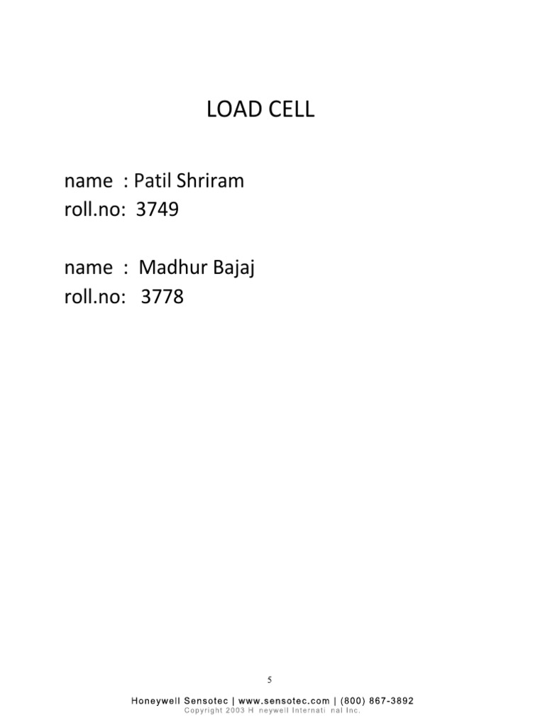4.load Cell | PDF