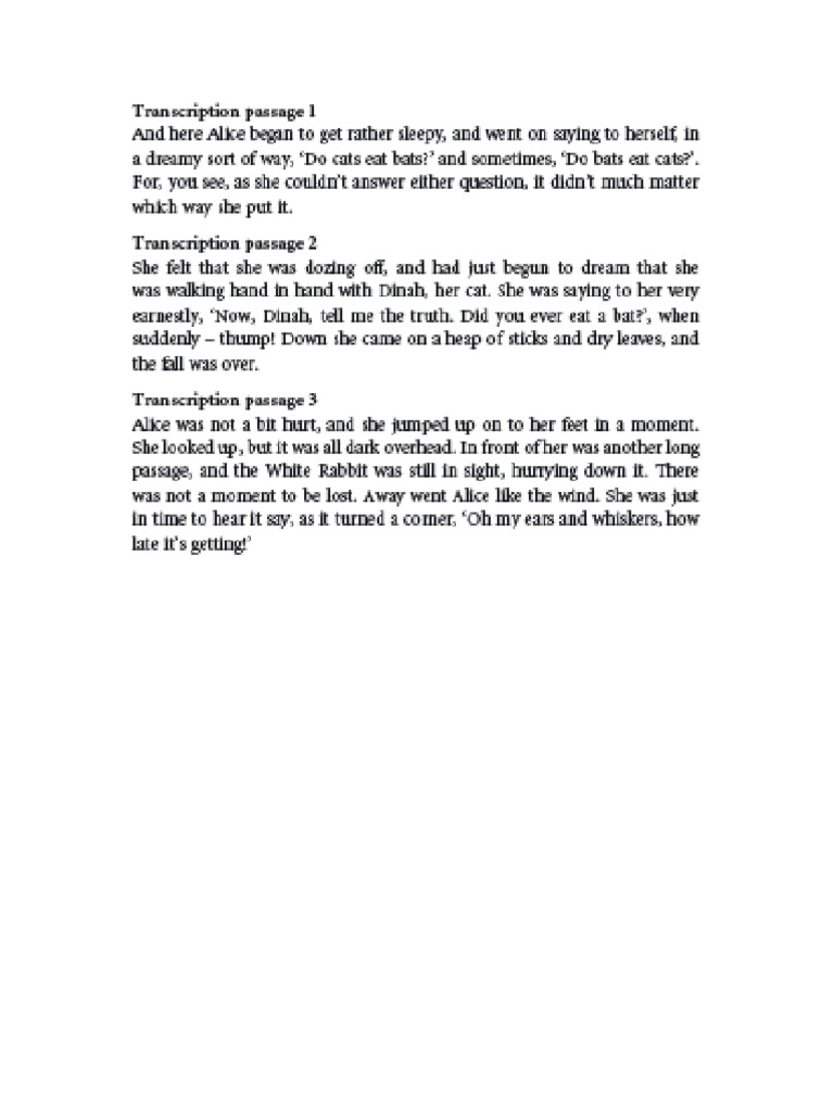 12 Transcripciones de Práctica Con Key (Incluye Allophones) | PDF