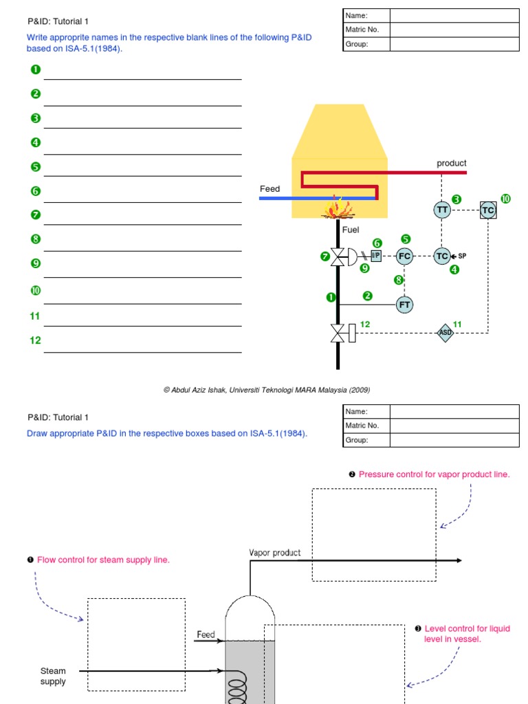 P&ID Tutorial Questions | PDF | Nuclear Reactor | Nuclear Power Stations