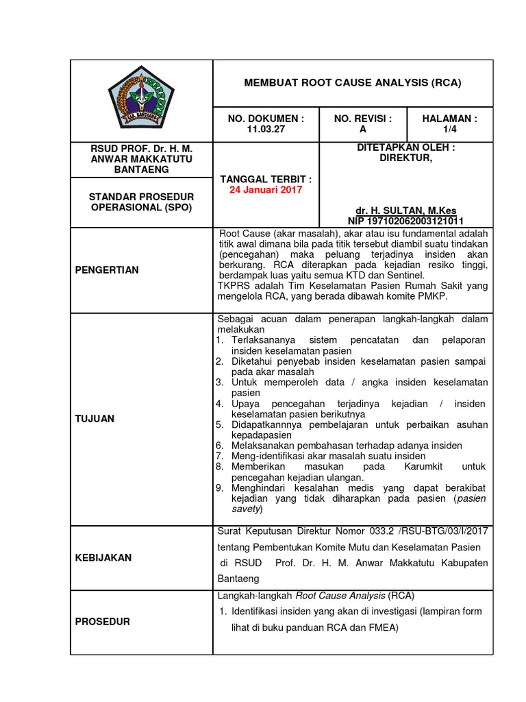 RCA untuk Keselamatan Pasien | PDF | Sains & Matematika