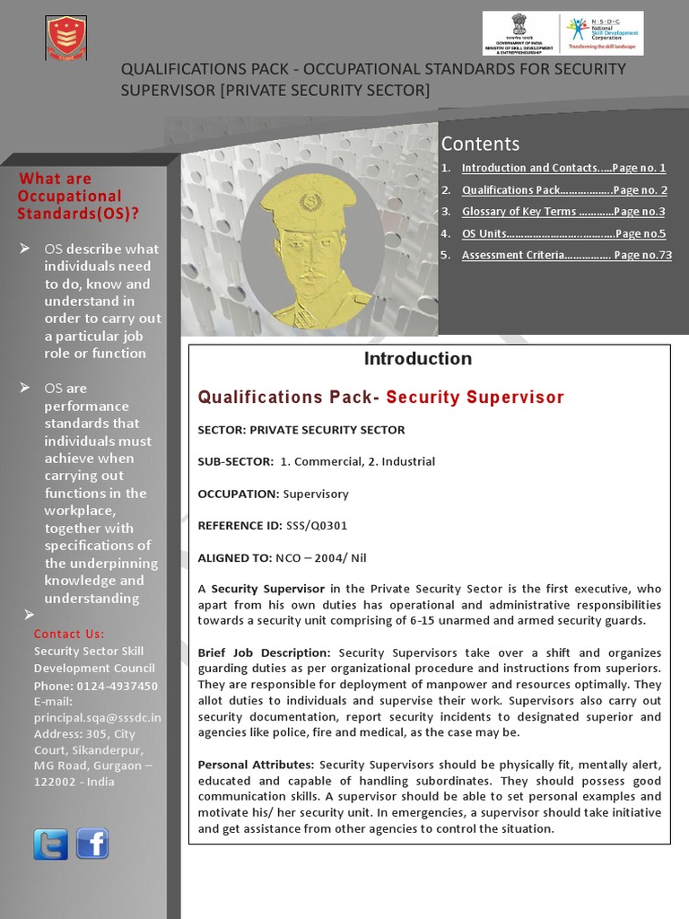 QP Security Supervisor | PDF | Security Guard | Employment