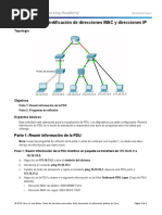 9.1.3 Packet Tracer - Identify MAC and IP Addresses | PDF | Enrutador (Computación) | Dirección IP
