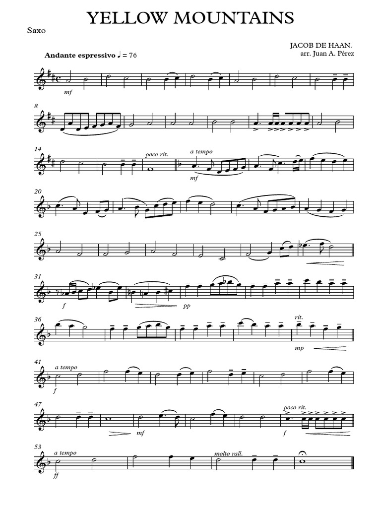 Yellow Mountains - Saxo | PDF