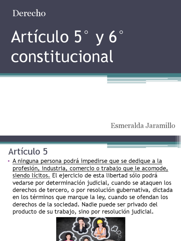 Artículo 5° y 6° Constitucional | PDF | Ley estatutaria | Ciudadanía