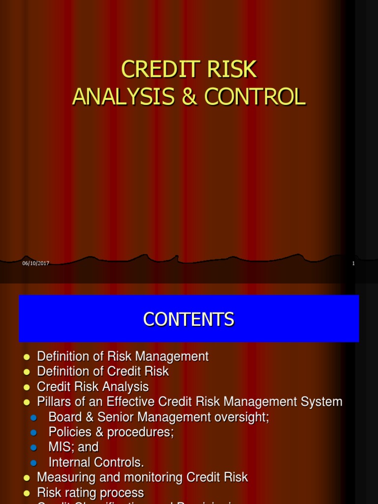 Credit Risk Analysis - Control - GC - 2 | PDF | Credit (Finance ...