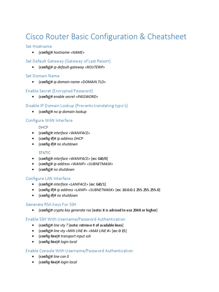 Cisco InterVLAN Basic Configuration | PDF | Secure Shell | Ip Address