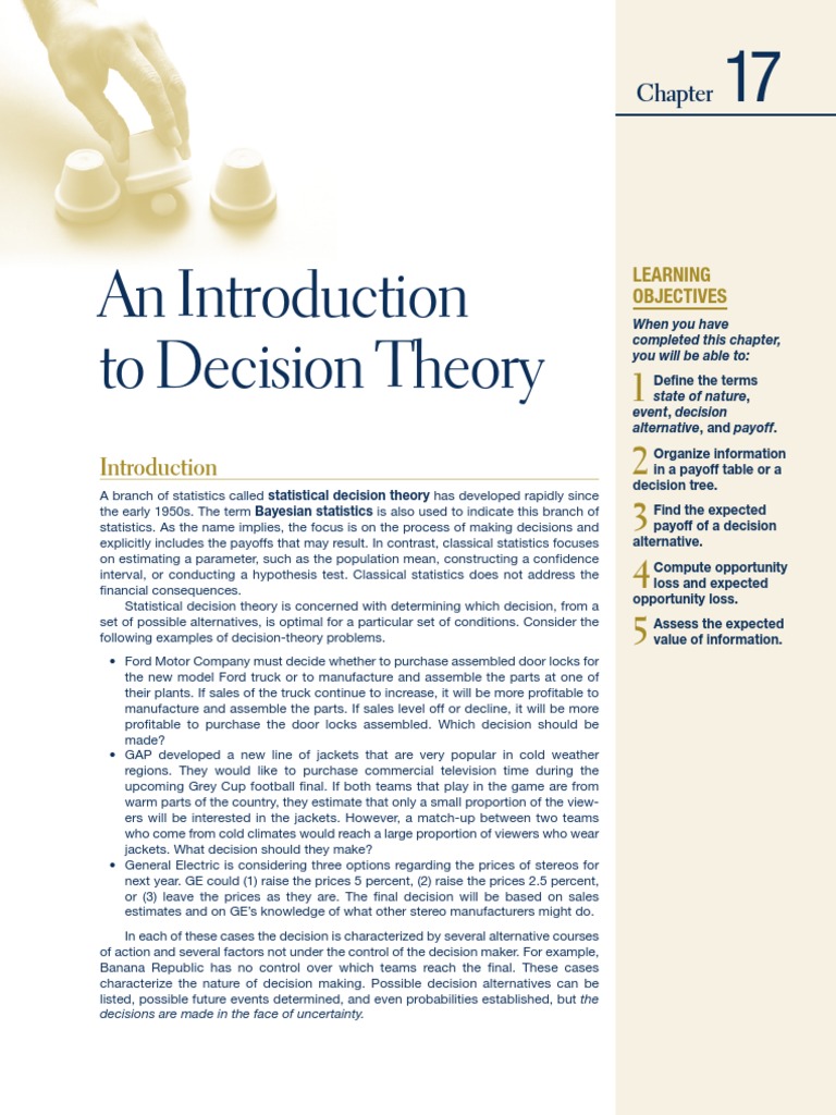 Understanding Decision Theory Basics | PDF | Statistics | Stocks