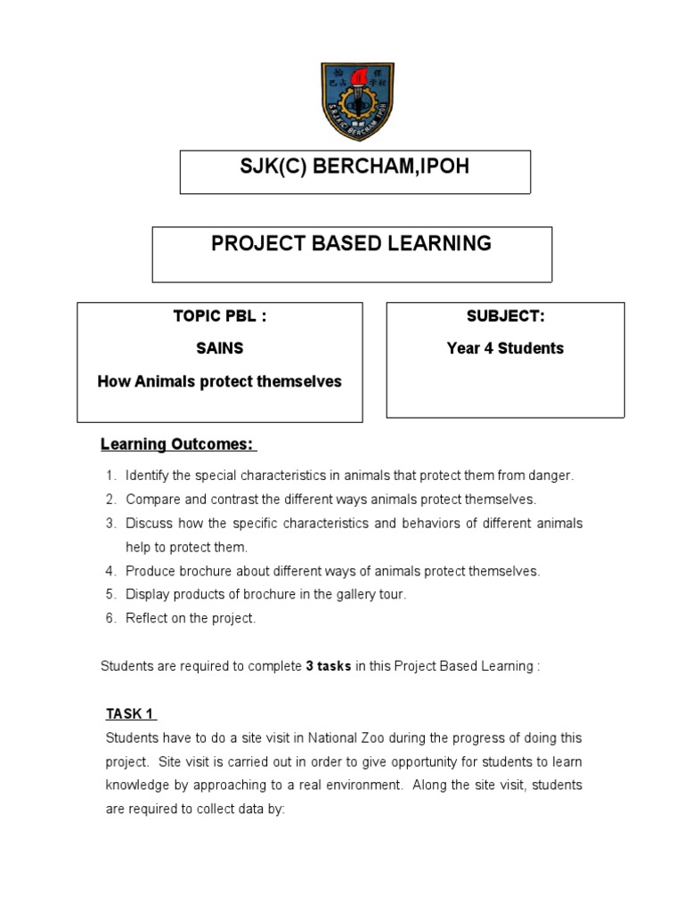 SJK (C) Bercham, Ipoh: Topic PBL: Sains How Animals Protect Themselves ...