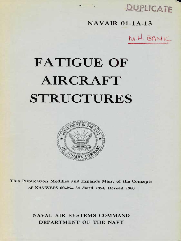 Fatigue of Aircraft Structures | PDF | Fatigue (Material) | Fracture ...