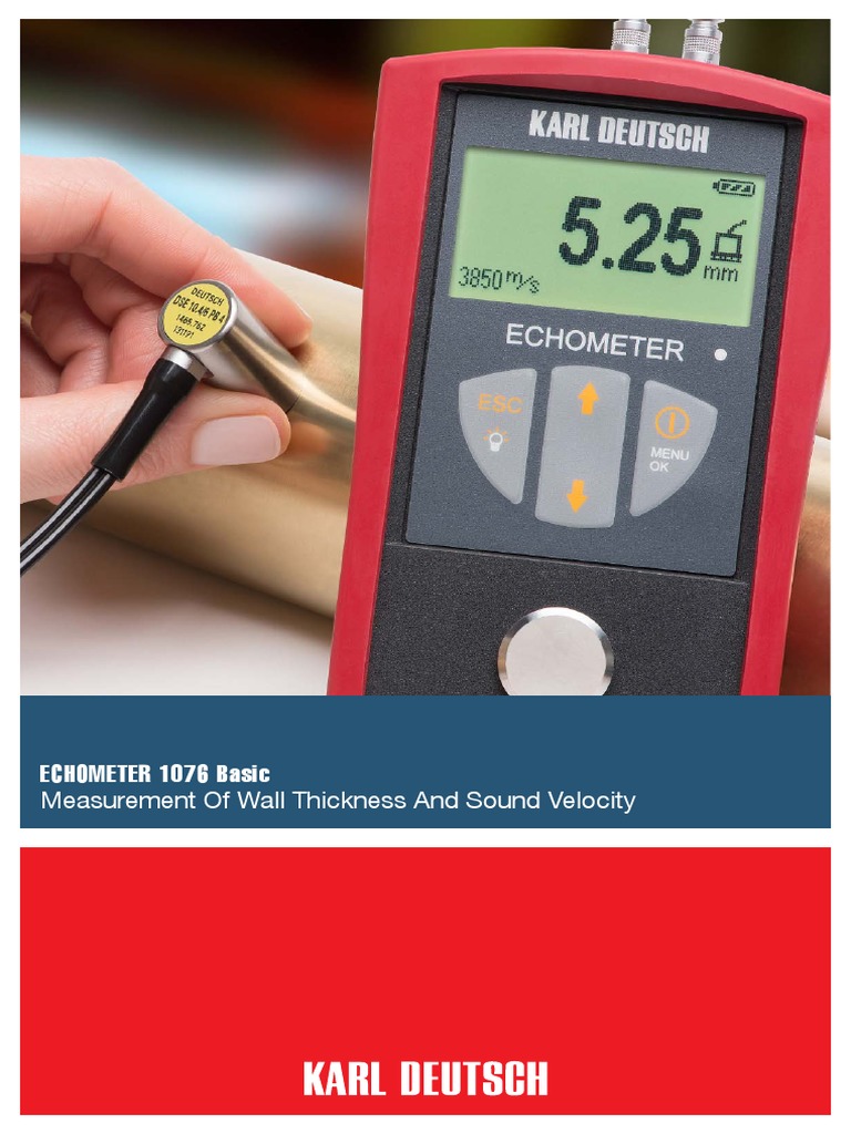 ECHOMETER 1076 Basic Overview | PDF | Battery (Electricity) | Measurement