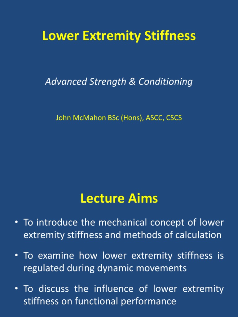 Lower Extremity Stiffness: Advanced Strength & Conditioning | PDF ...
