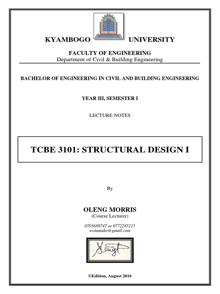 Notes Structural Design 1-2 | PDF | Beam (Structure) | Strength Of ...